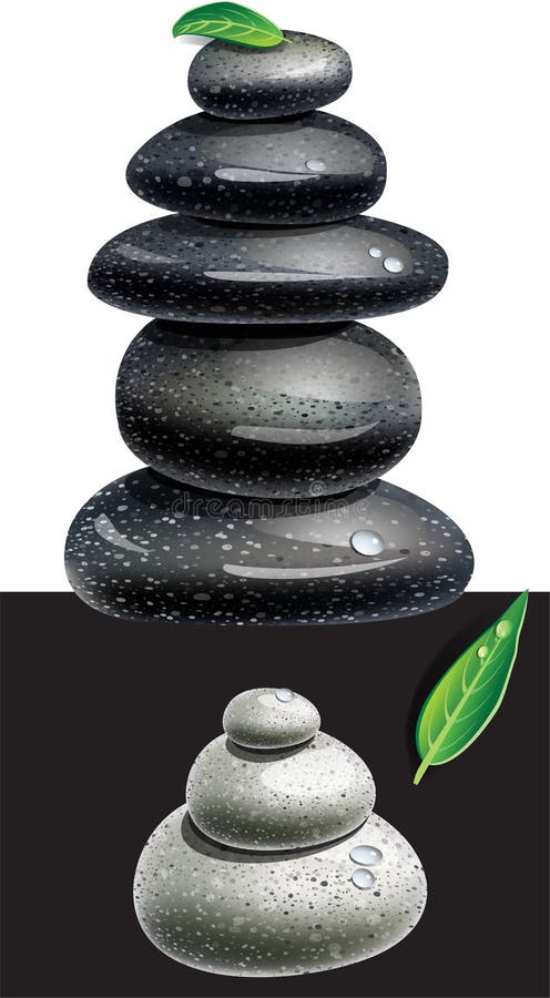Balanced Zen stones stock vector. Illustration of relaxation - 25216979