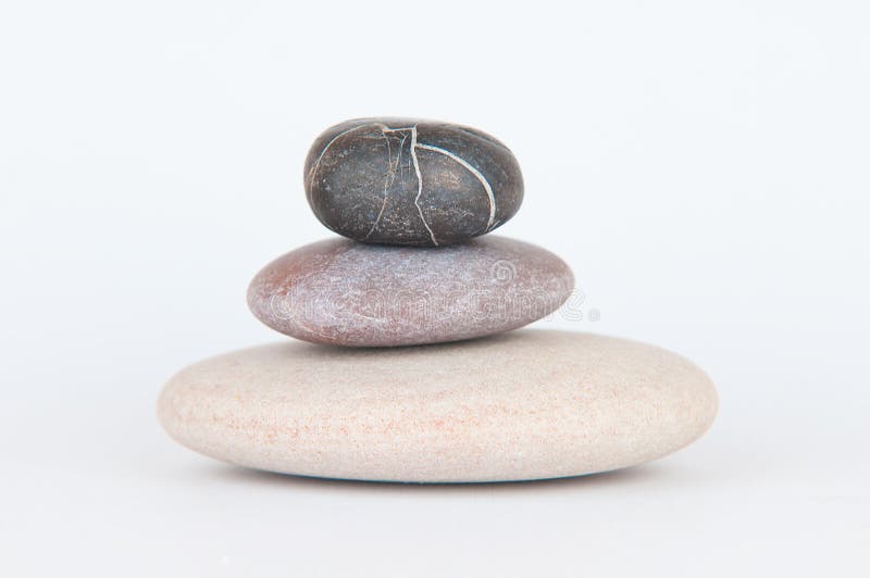 Balanced Zen Stones Isolated on White Background Stock Photo - Image of ...