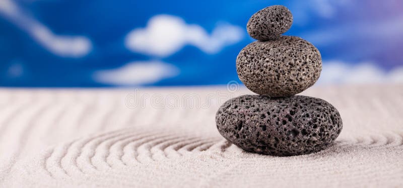 Balanced Zen Stones, Magical Ambient Atmosphere Theme Stock Photo ...