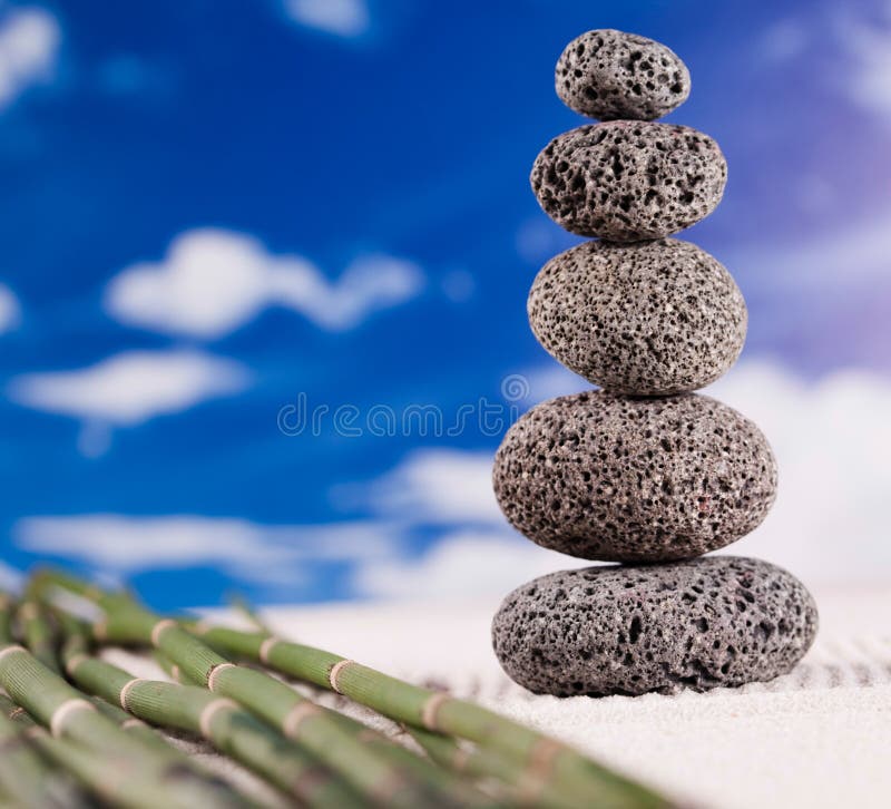 Balanced Zen Stones, Magical Ambient Atmosphere Theme Stock Photo ...
