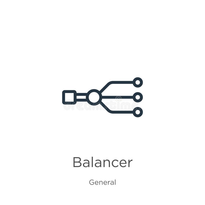 Balancer Icon. Thin Linear Balancer Outline Icon Isolated on White ...