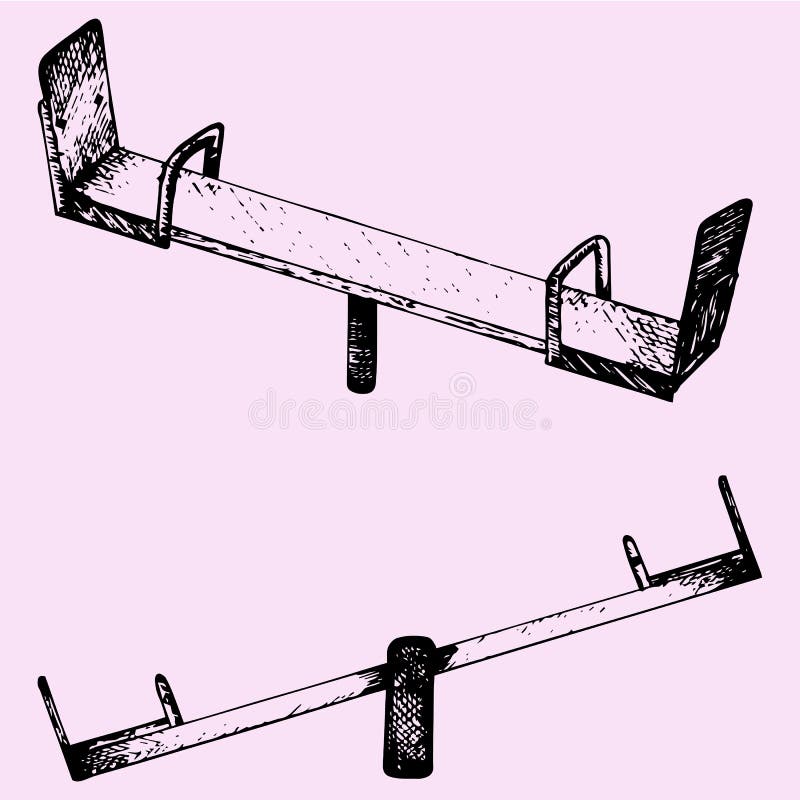 Balancier D'oscillation Pour Des Enfants Illustration de Vecteur ...
