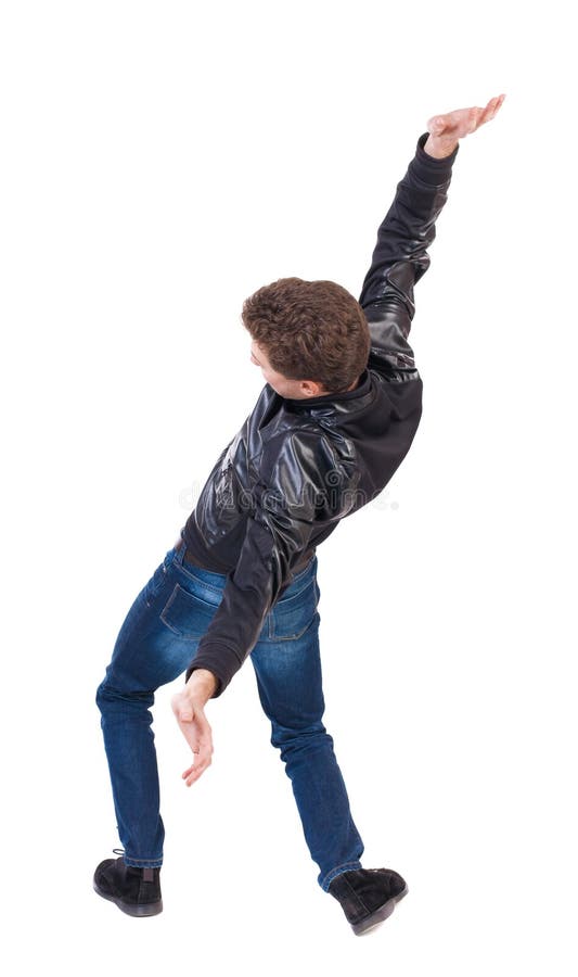 Balancierender Junger Mann Oder Fallender Mann Des Tricks Stockbild ...