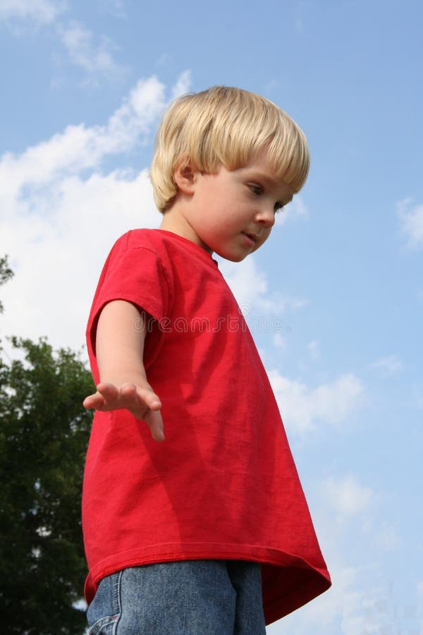 Boy Balancing stock photo. Image of arms, white, balance - 697108