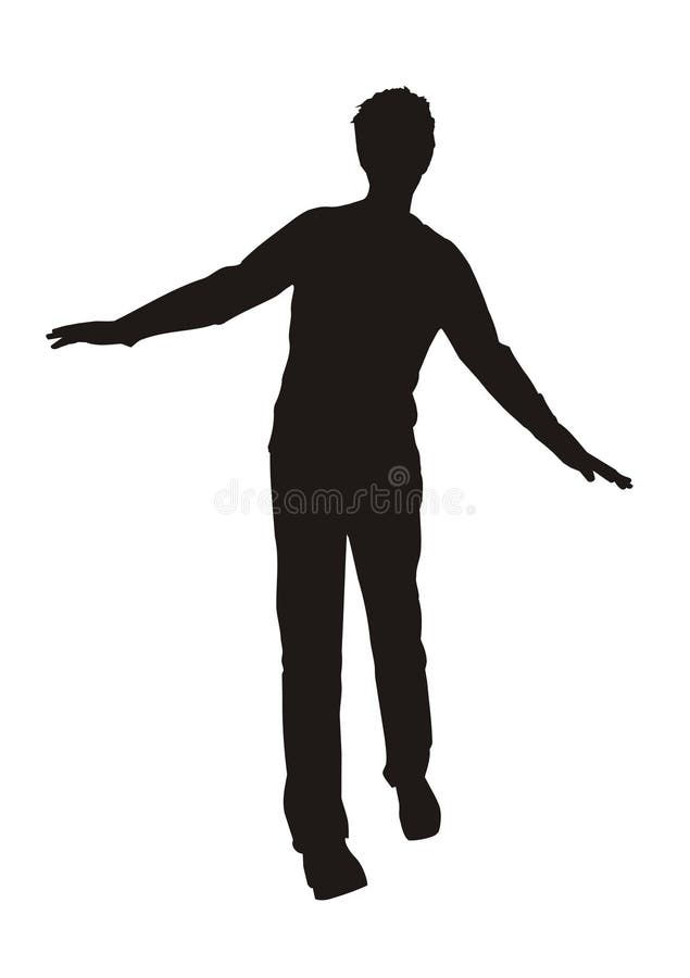 Man Balancing Silhouette Stock Illustrations – 293 Man Balancing ...