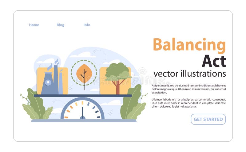 Balancing Act Concept. Flat Vector Stock Vector - Illustration of ...