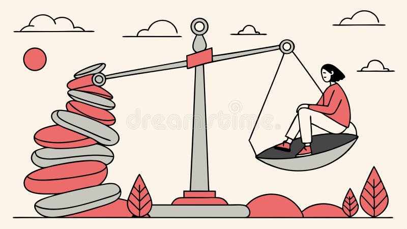 Balancing Act with Stacked Stones and Figures Vector Art, Vector Design ...