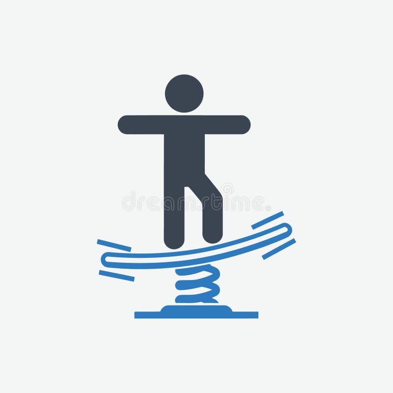 Balancing activity icon stock vector. Illustration of exercise - 346302019