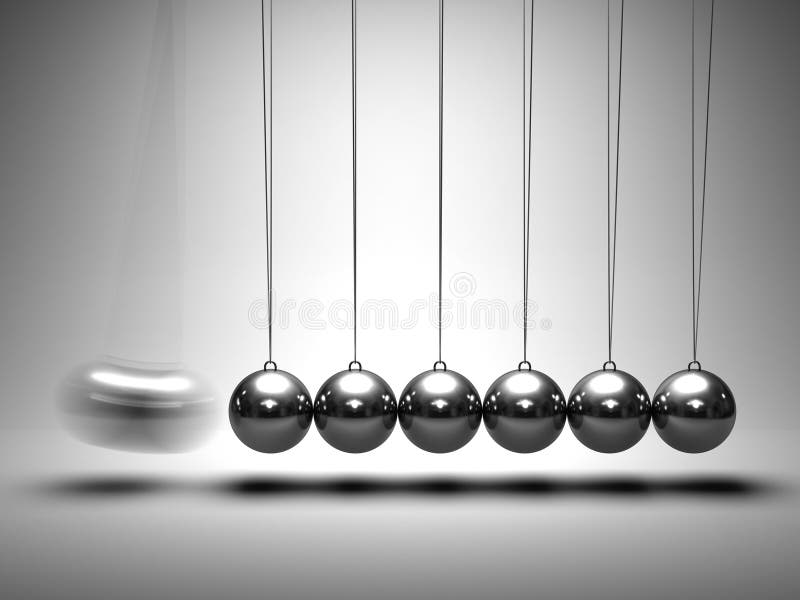 Balancing Balls Newton S Cradle Stock Illustration - Illustration of ...