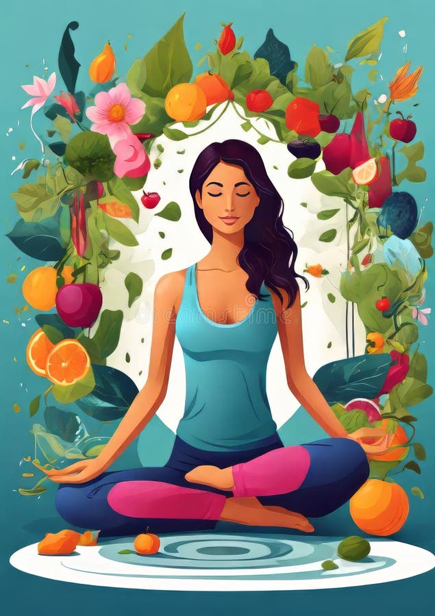 Balancing the Body and Mind through Yoga in the Lotus Position Stock ...