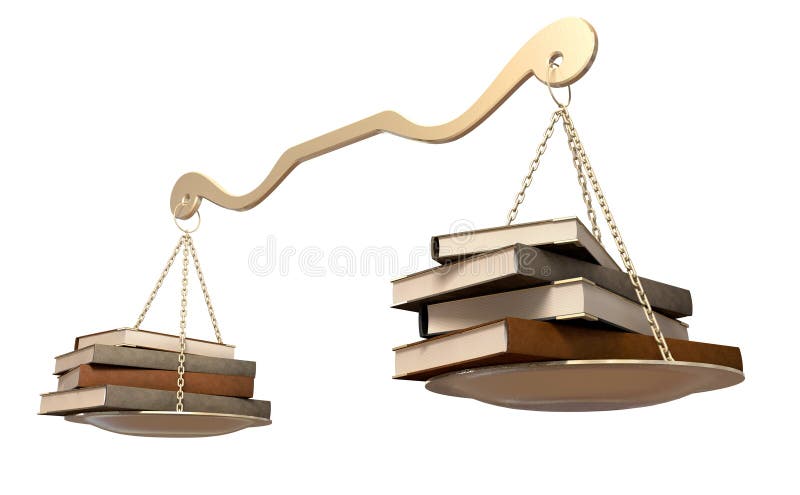 Balancing Books Scale stock illustration. Illustration of books - 28292762
