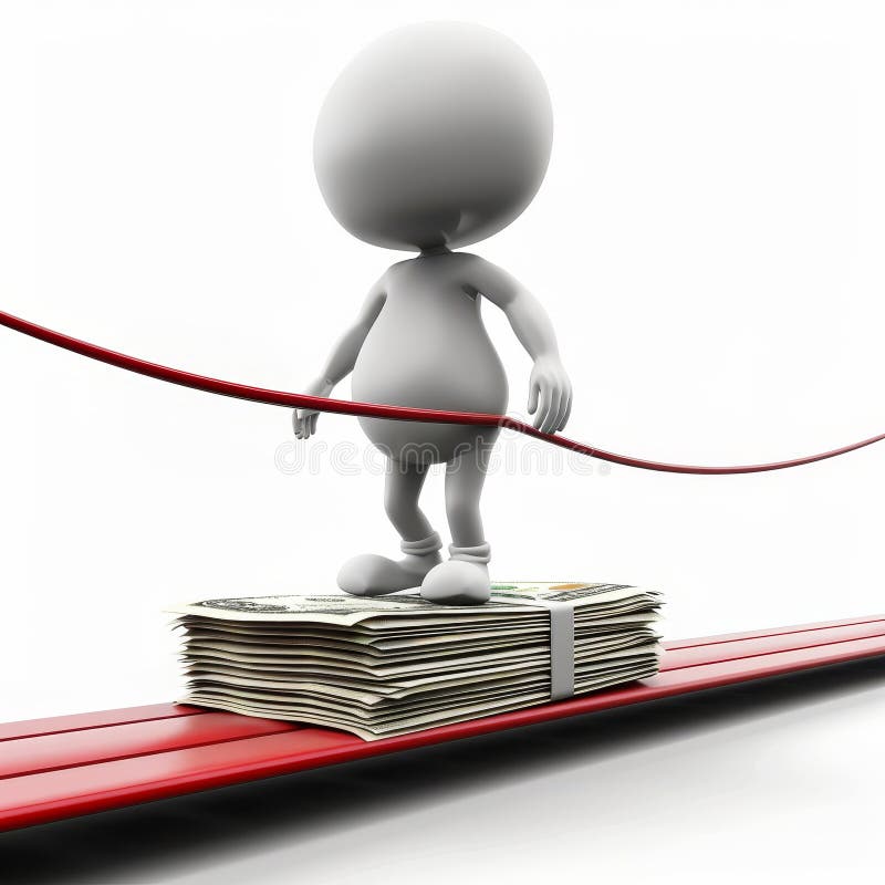 Balancing a Character on Money while Walking a Tightrope in a ...