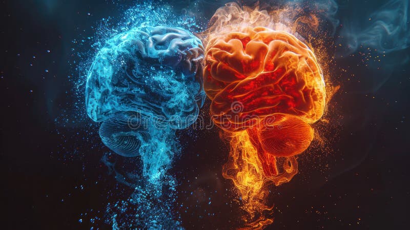 Balancing Creativity and Logic: Left and Right Brain Sides Concept ...