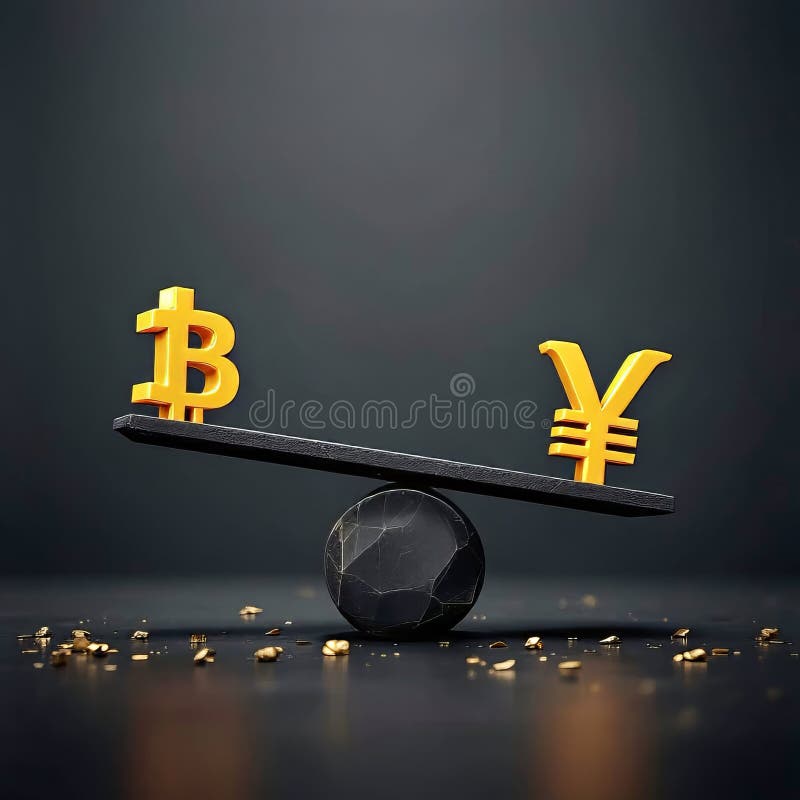 Balancing Economic Forces a 3D Illustration of Thai Baht and South ...