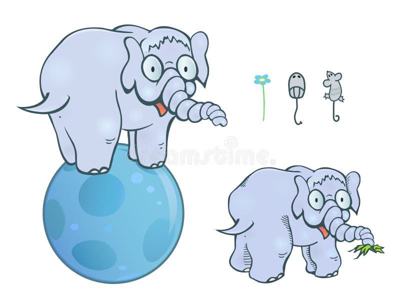 Balancing elephant stock vector. Illustration of elephants - 7496941