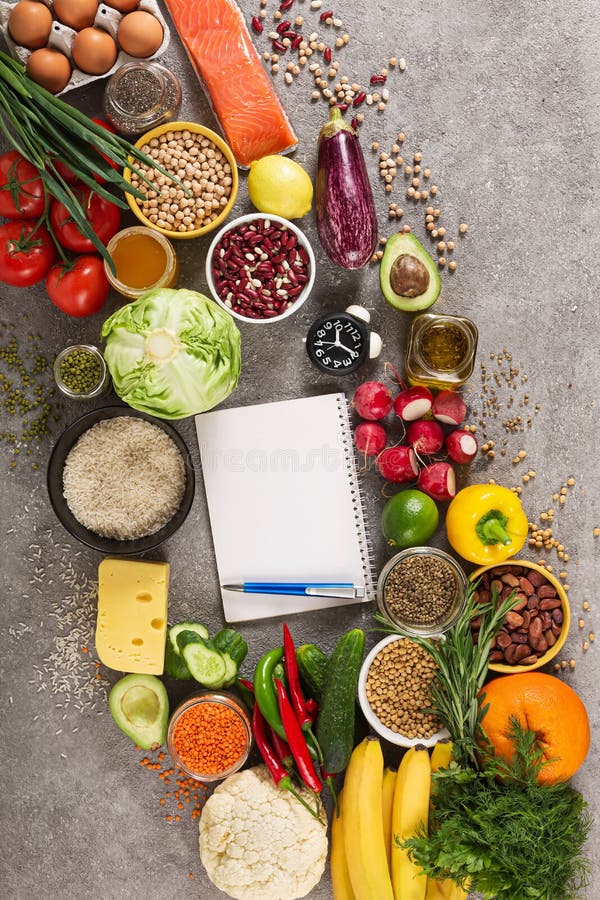 Balancing Food in Diet Planning Stock Photo - Image of concept, meat ...