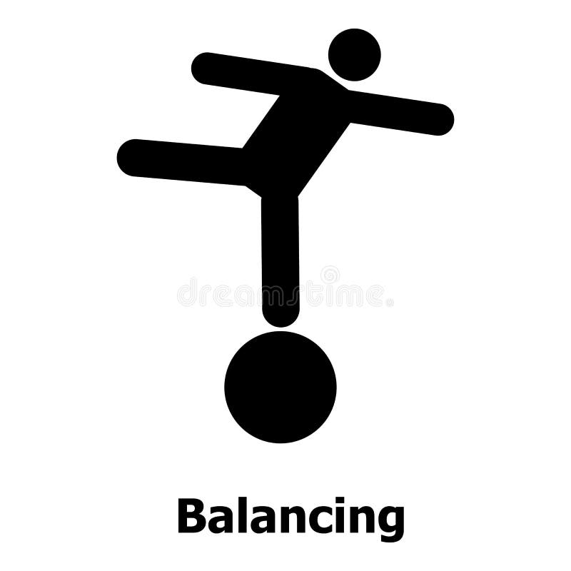 Balancing Icon, Simple Style Stock Vector - Illustration of person ...