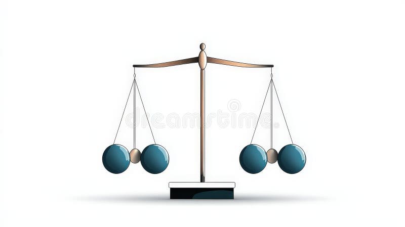 Balancing Justice Concept with Scales and Distinct Blue Weights on ...