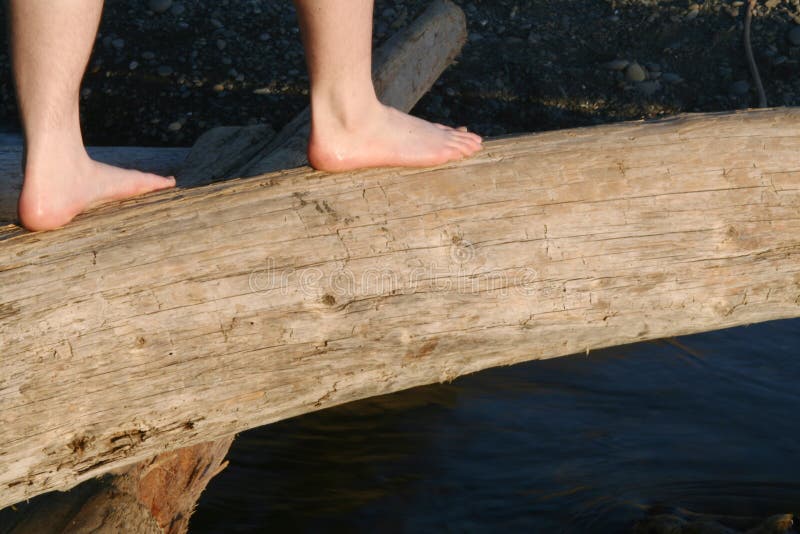 Balancing on log stock photo. Image of crossroads, cool - 2705772