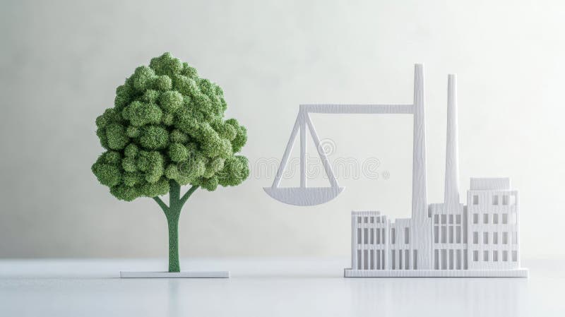 Balancing Nature and Industry: Environmental Sustainability Concept ...