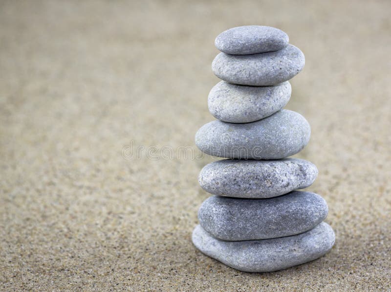Balancing pebbles stock image. Image of smooth, concentration - 9104387