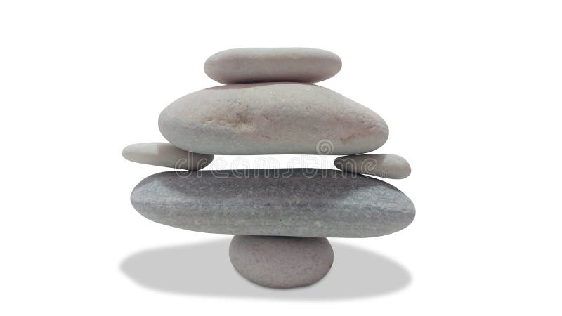 Balancing Pebbles Isolated on White Stock Photo - Image of stones ...