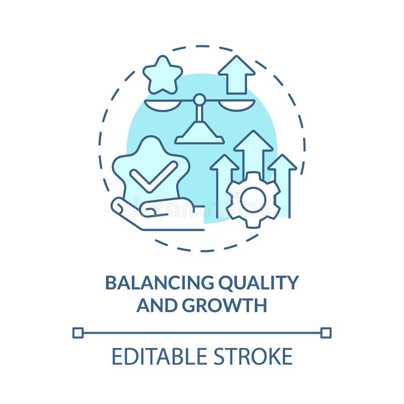 Balancing Quality and Growth Method Concept Icon Stock Vector ...