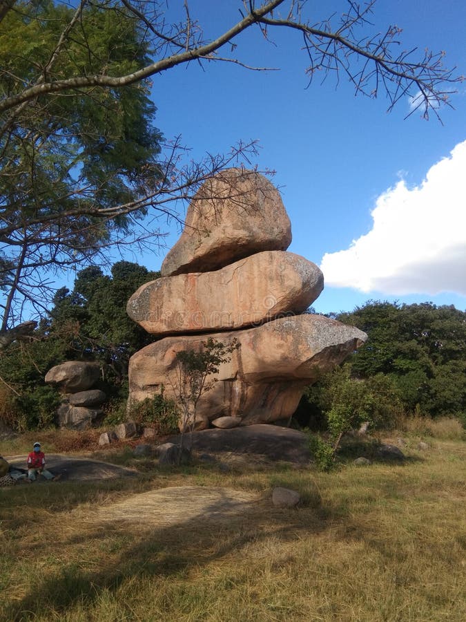 Balancing Rock Geological Harare, Zimbabwe Stock Image - Image of ...