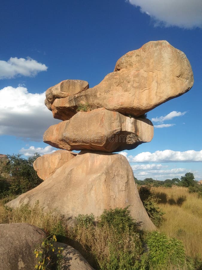 Balancing Rock, Harare, Zimbabwe Stock Image - Image of ancient ...