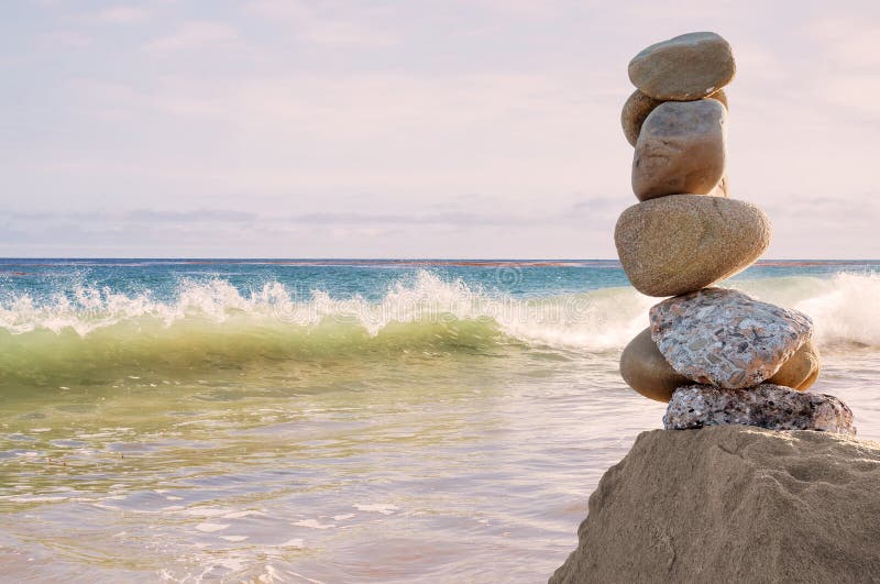 Balancing Rocks Seascape stock photo. Image of balanced - 57542306