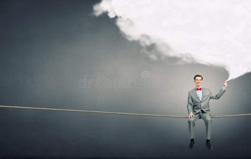 Balancing on rope stock photo. Image of catch, elegance - 58869924