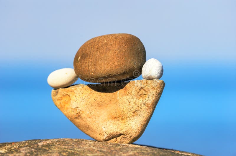 Balancing of round pebbles stock photo. Image of steadfast - 51303868