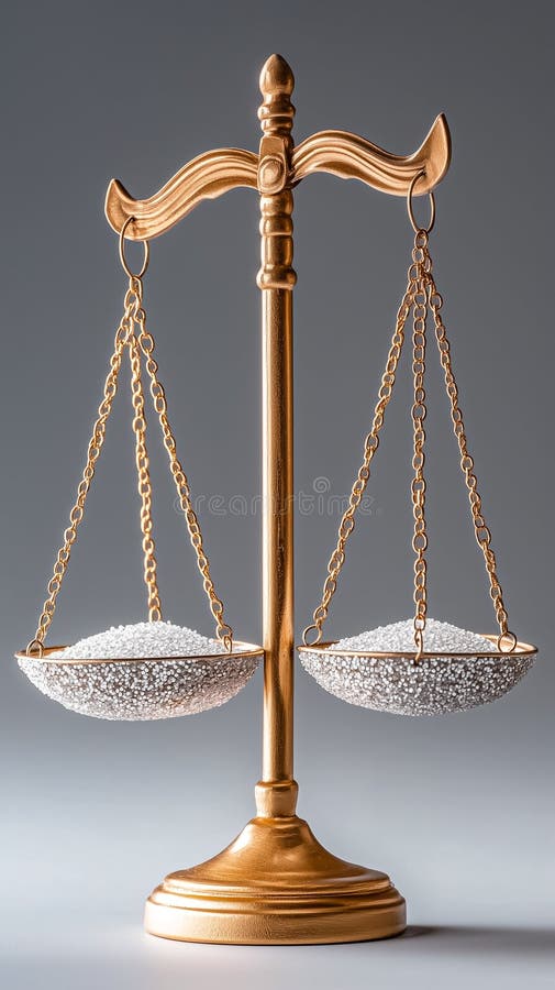 Balancing on a Scale, One Cup Spills Water while Both Sides Weigh ...