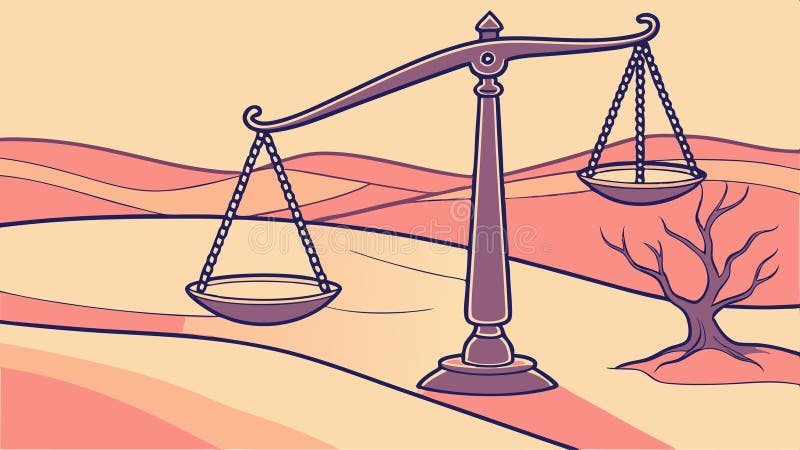 Balancing Scale by the Sea with an Elephant, Vector Design Generative ...