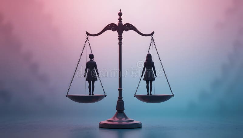 Balancing Scales with Figures Representing Equity and Justice Stock ...