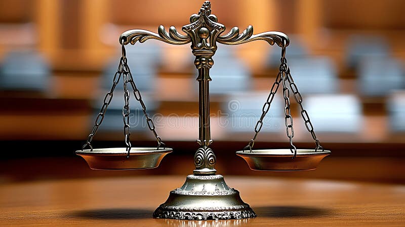 Balancing Scales Symbolizing Justice and Equality Stock Illustration ...