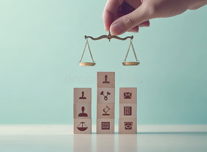 AI-Powered Justice: Balancing Data & Privacy Stock Illustration ...