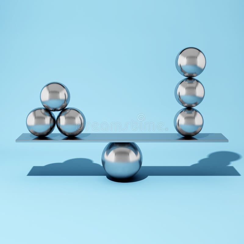 Balancing steel ball stock illustration. Illustration of construction ...