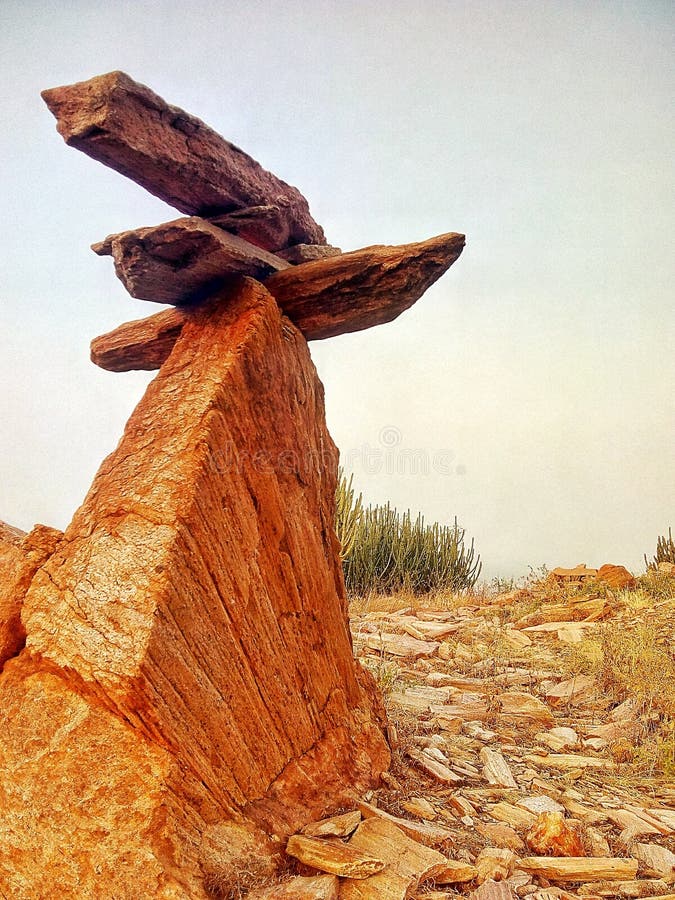 Balancing Stone Art on Mountains ,golden Stone Stock Photo - Image of ...