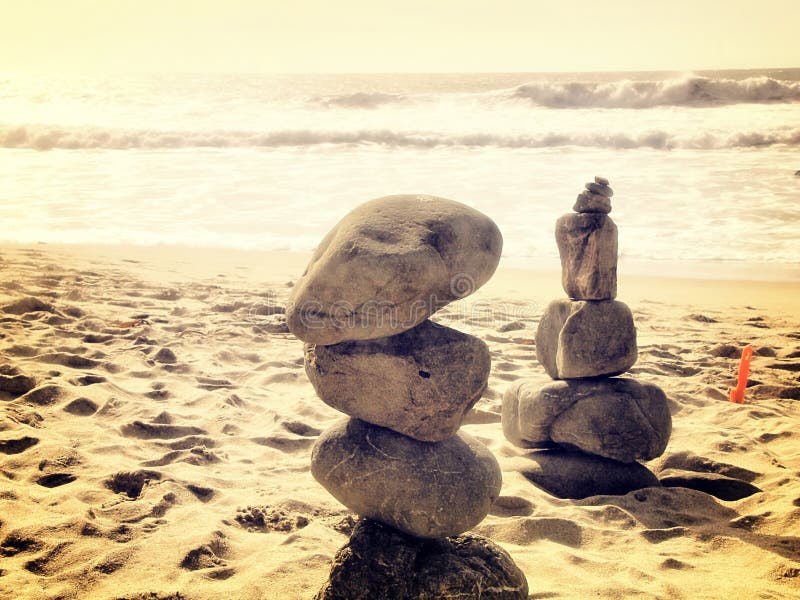 Balancing Stone at the Beach Stock Photo - Image of weather, coast ...