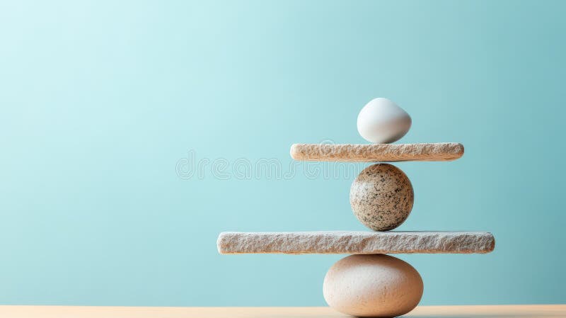 Balancing Stones for a Calm Display Stock Photo - Image of still ...