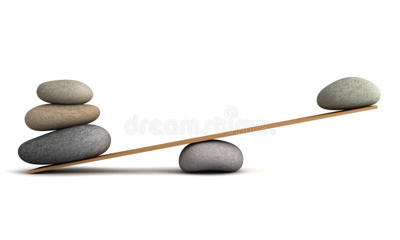 Balancing Stones Concept 3d Illustration Stock Illustration ...