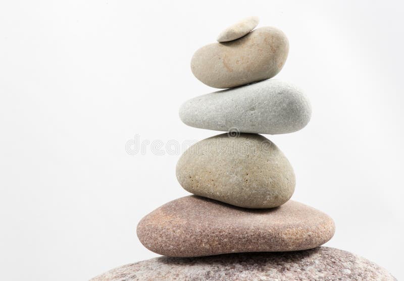 Balancing Stones Isolated on White Background Stock Photo - Image of ...