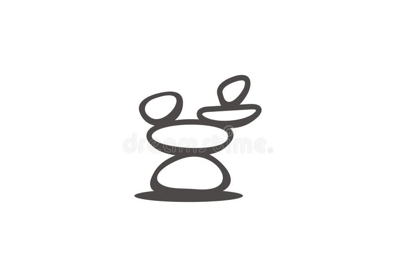 Balancing Stones Logo Design Concept Stock Vector - Illustration of ...