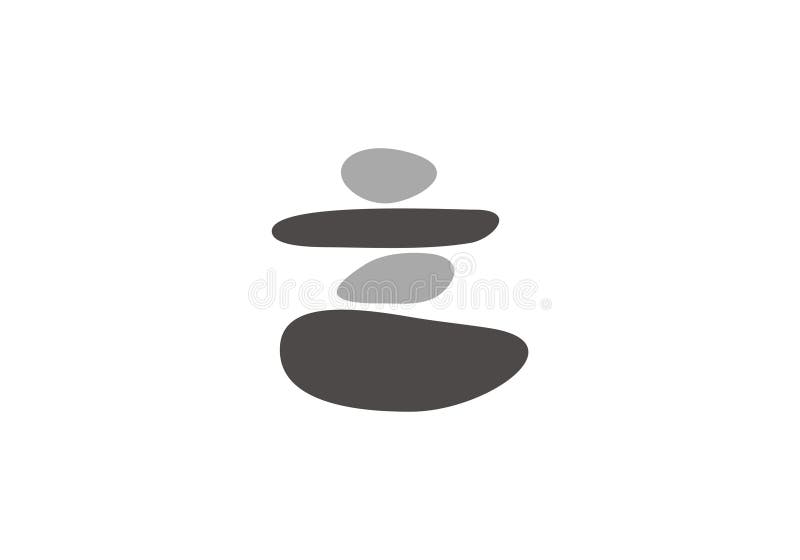 Balancing Stones Logo Design Stock Illustration - Illustration of ...