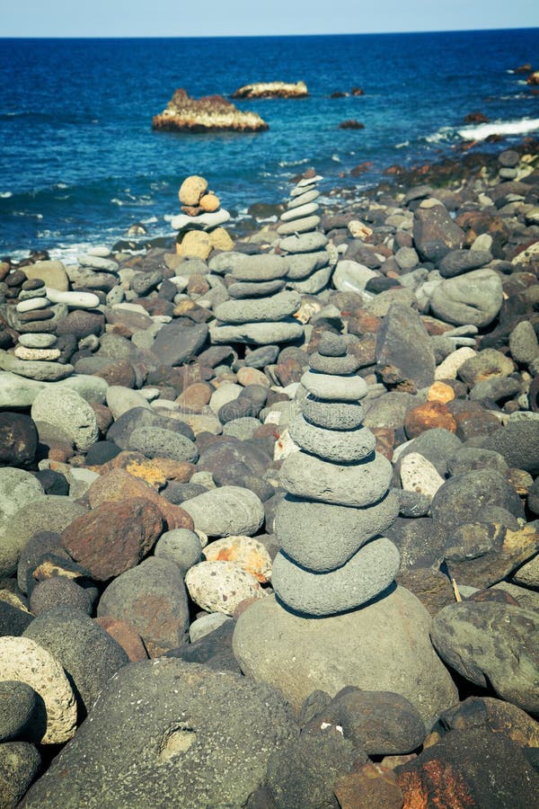 Balancing stones stock photo. Image of stability, retro - 48432798