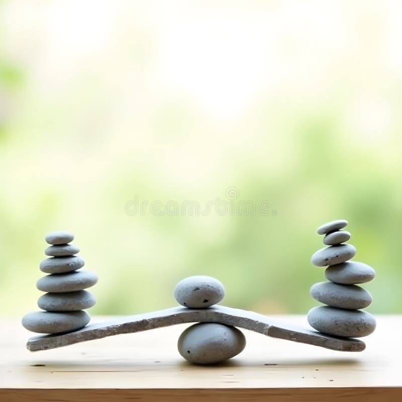 Balancing Stones a Symbol of Harmony Stock Illustration - Illustration ...