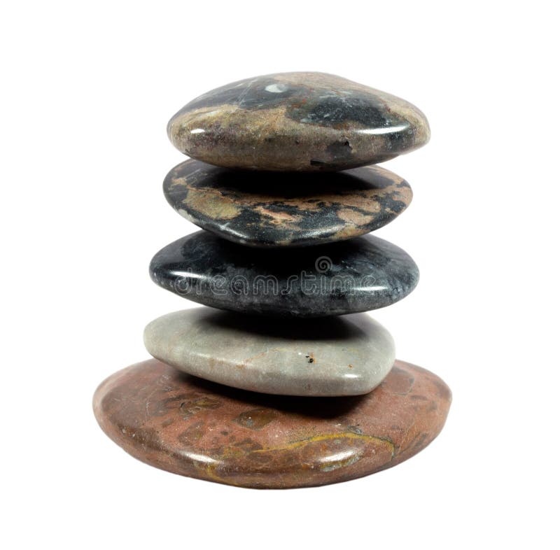 Balancing Stones on White Background Stock Image - Image of shui, pile ...