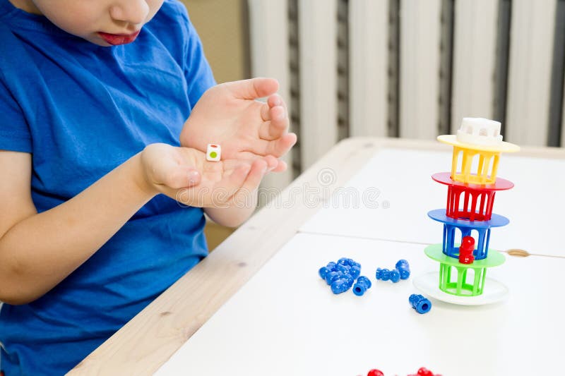 Balancing Table Game for Kids. Stock Photo - Image of construction ...