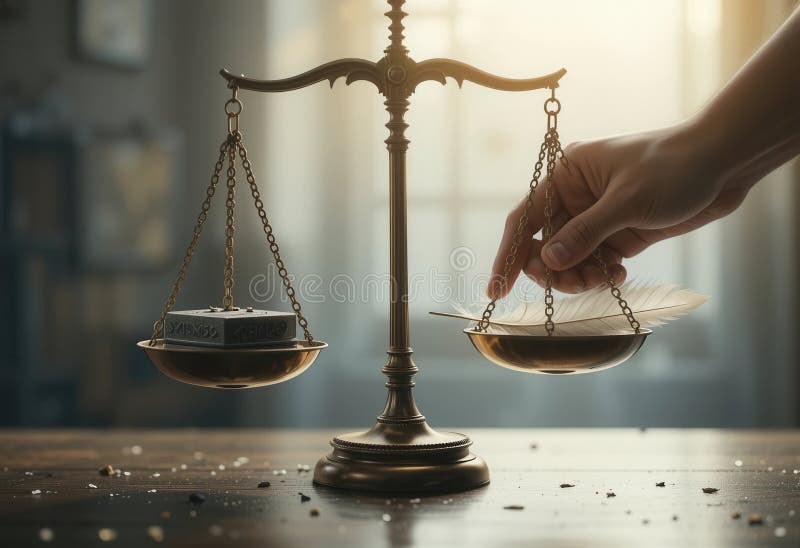 Balancing Weights on a Vintage Scale in a Sunlit Room Stock ...